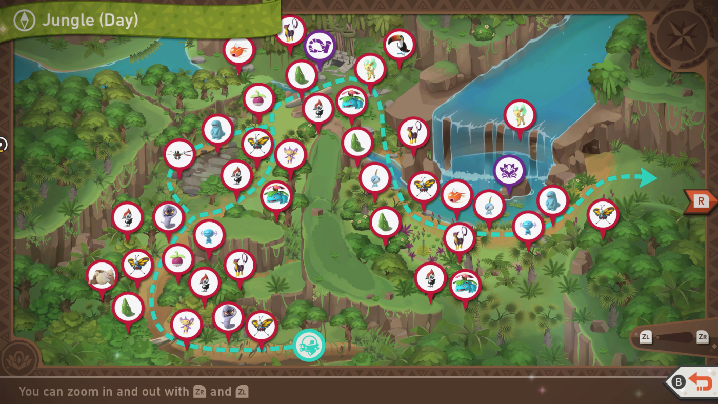 New Pokemon Snap: Easy Guide to the Map, Founja Jungle Day Requests ...